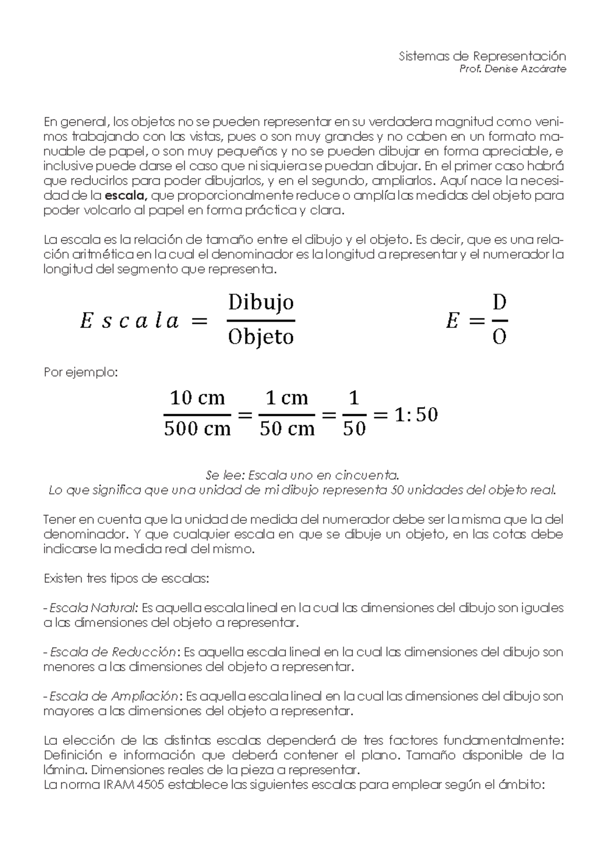 Escala - klklk - Sistemas de Representación Prof. Denise Azcárate En ...