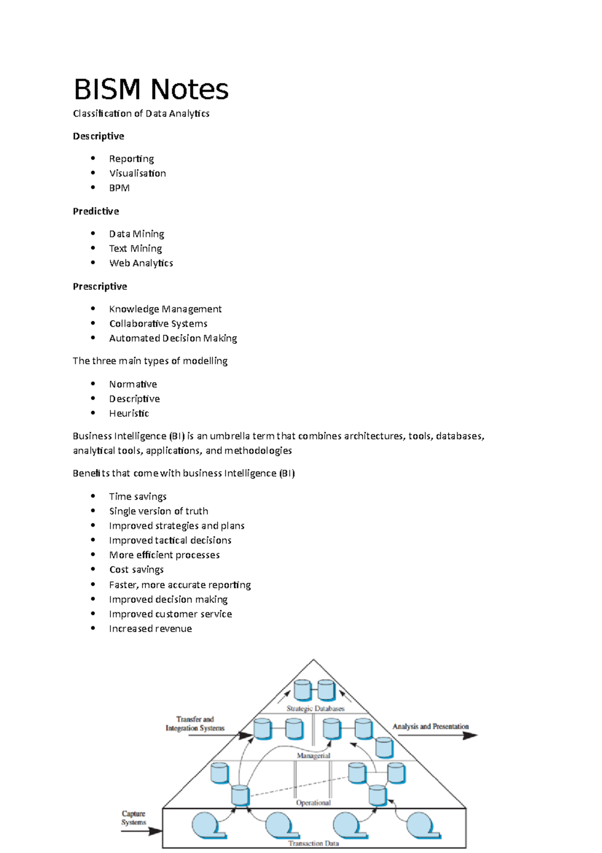 BISM Notes from post Mid-Sem - BISM Notes Classification of Data ...