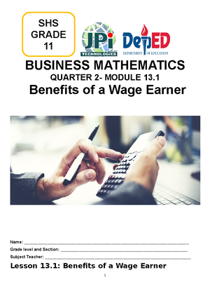 Lesson 8 Business Math - BUSINESS MATHEMATICS QUARTER 1- MODULE 8 BREAK ...