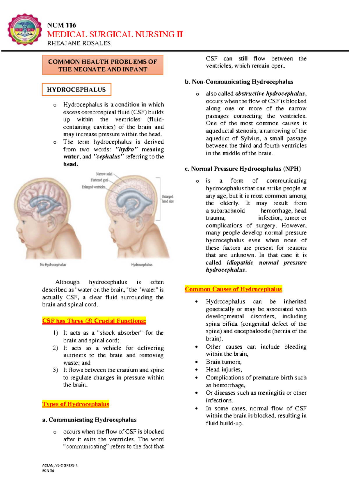 Common health problems of the neonate and infant - MEDICAL SURGICAL ...
