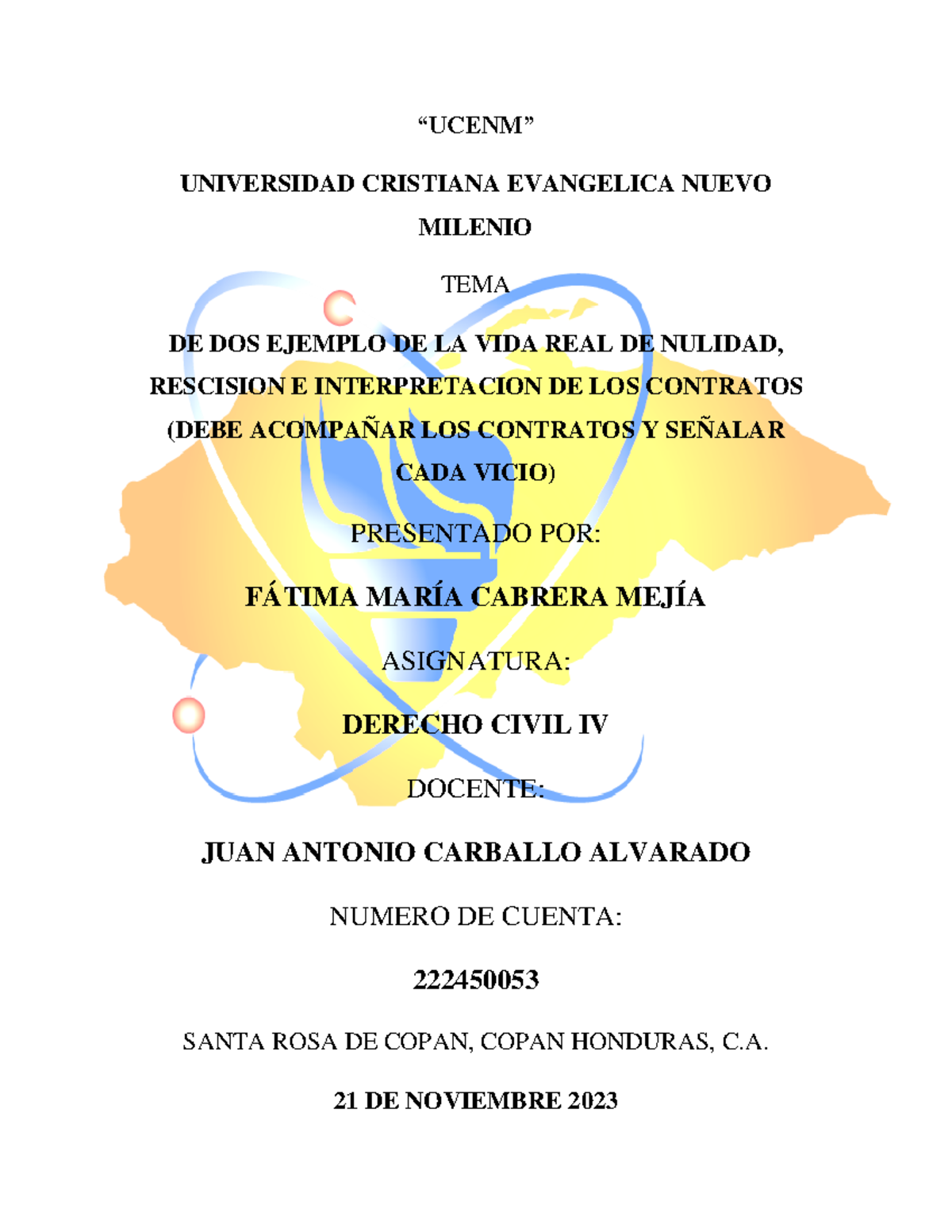 Ejemplos DE Civil - kmkmkmk - Derecho Civil 2 - “UCENM” UNIVERSIDAD ...