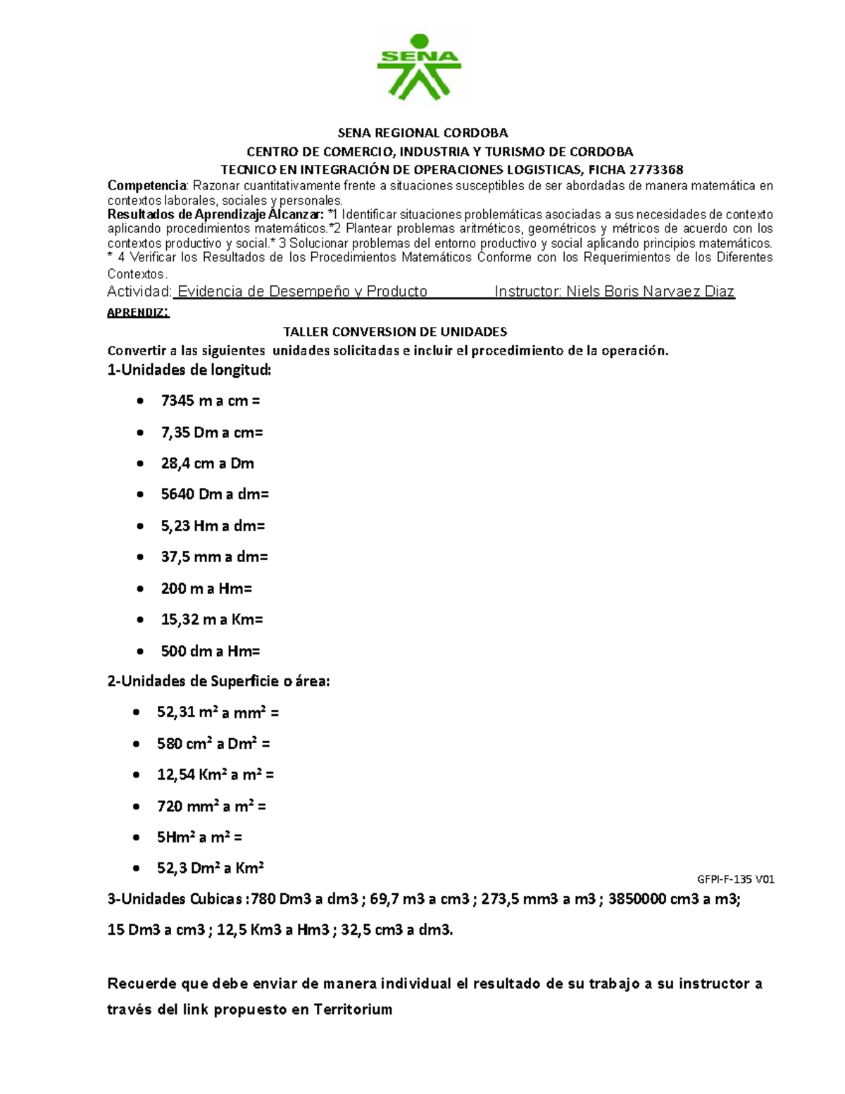 Act 5 Conversion Longitud y AREA IOL 2773368 - Recuerde que debe enviar ...