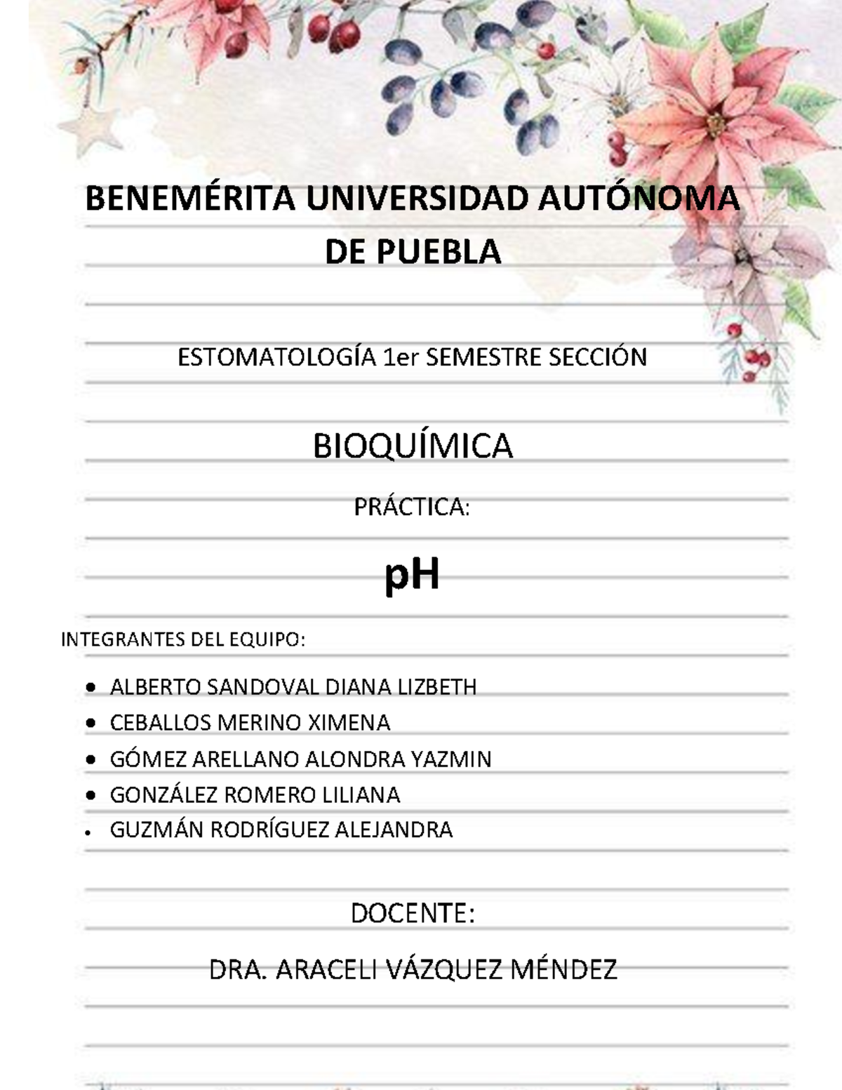 Práctica p H 1-1 - Práctica de laboratorio - BENEM.. UNIVERSIDAD AUT”NOMA DE PUEBLA ...