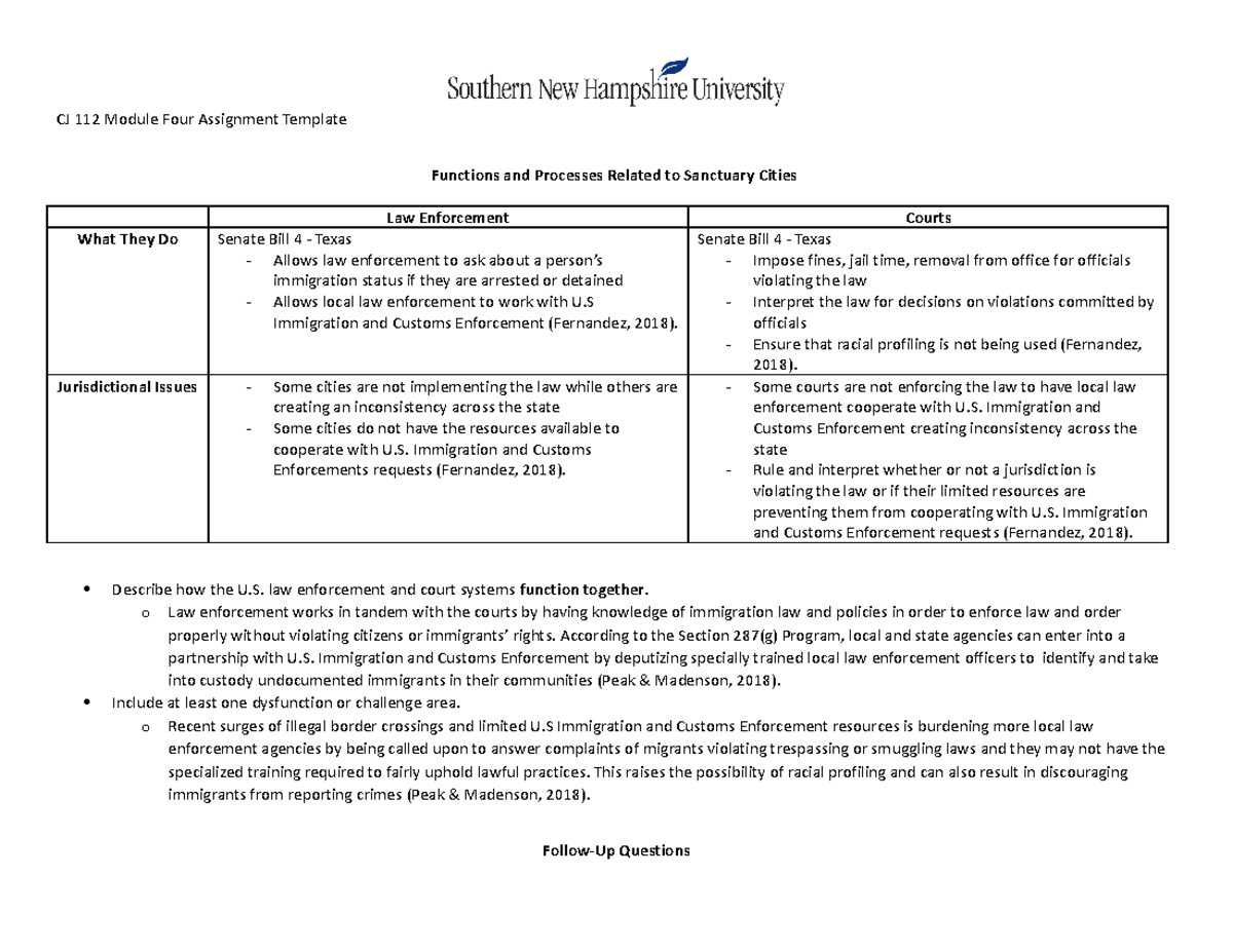 Cj 112 Module Four Assignment Template Cj 112 Module Four Assignment Template Functions And