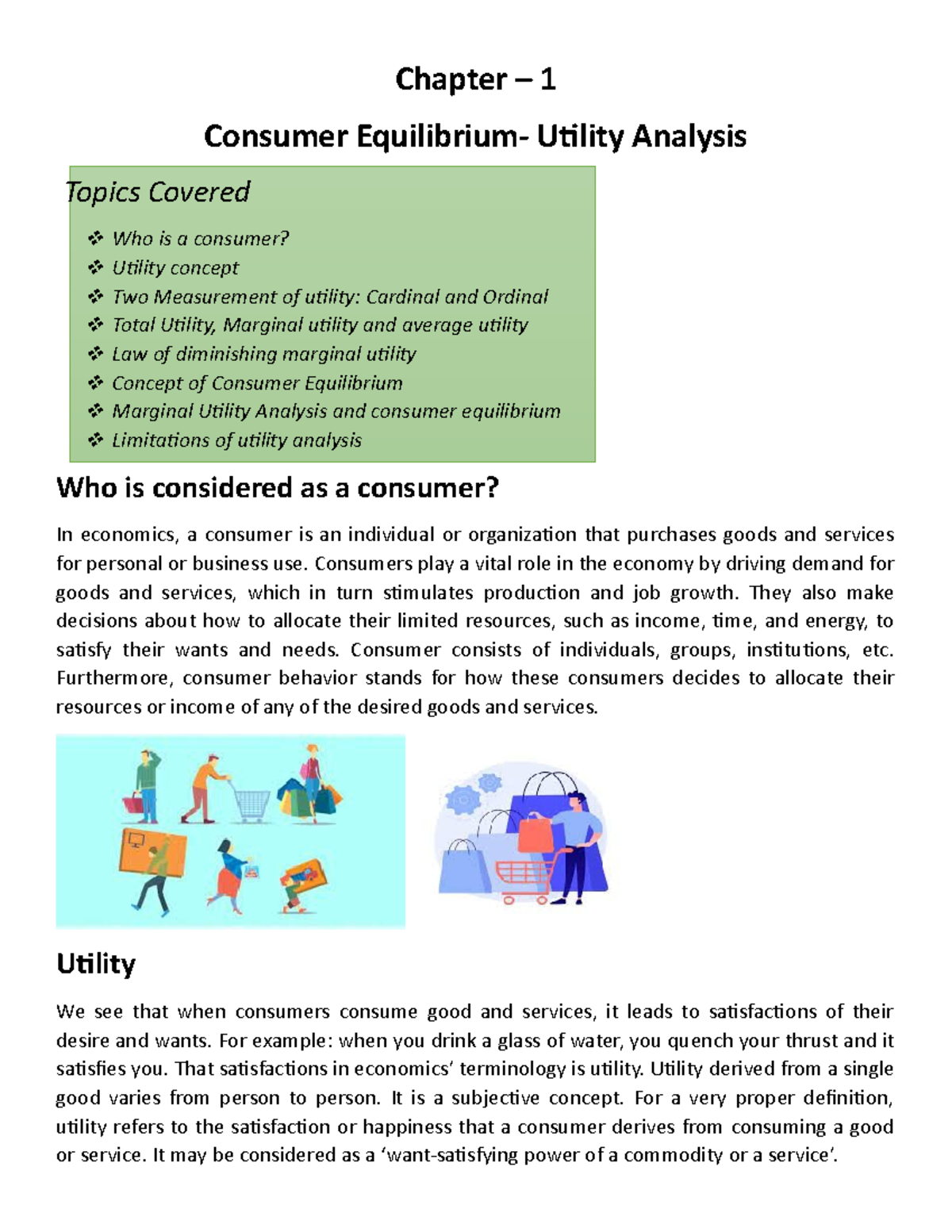 Chapter - Consumers play a vital role in the economy by driving demand ...