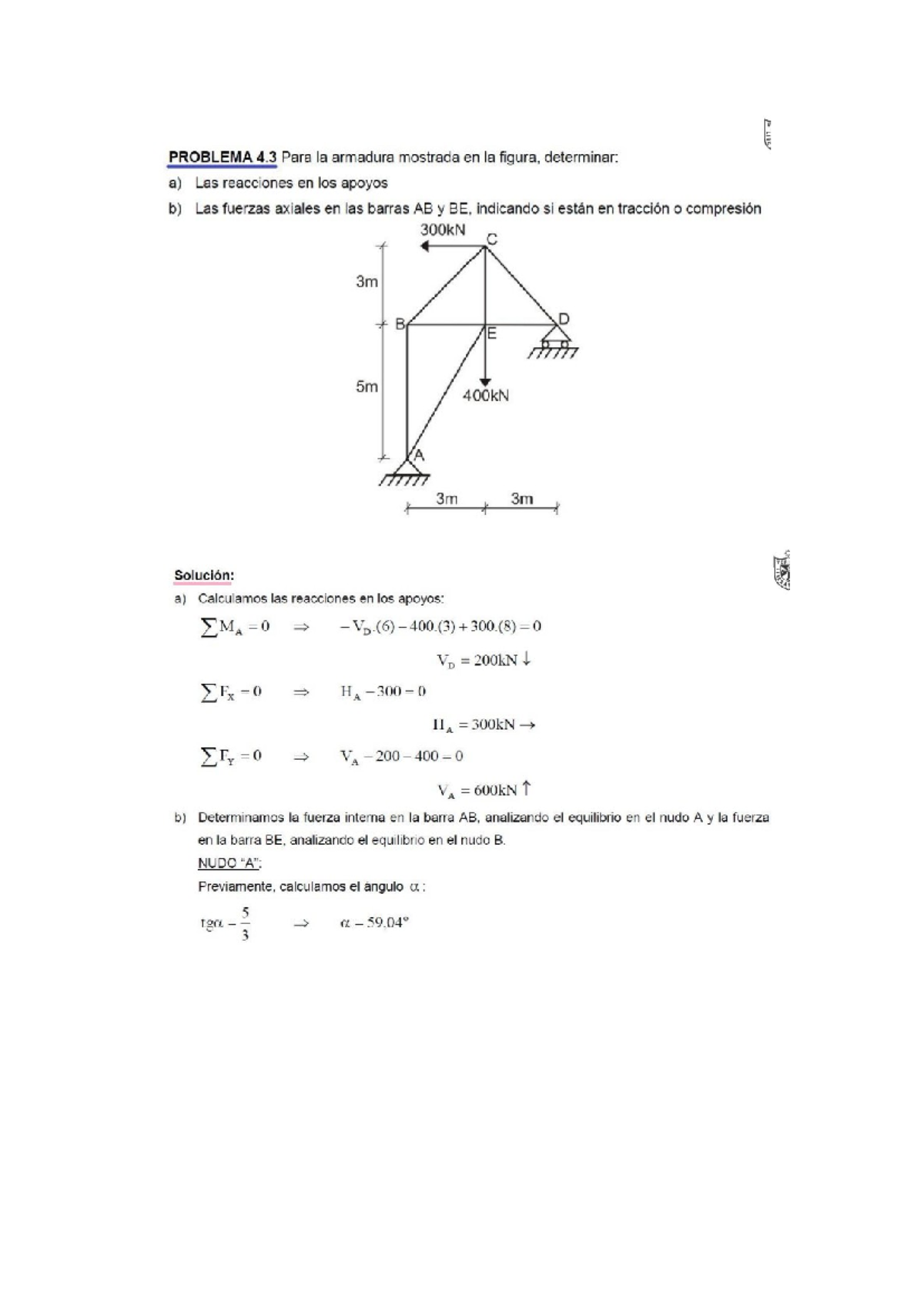 ejercicios de estructuras - Estatica - Studocu