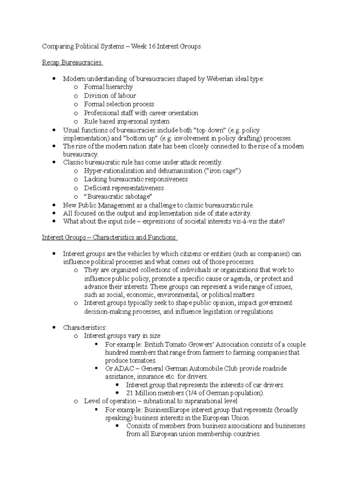CPS Week 16 - Comparing Political Systems (4SSPP103) - Edit - Comparing ...
