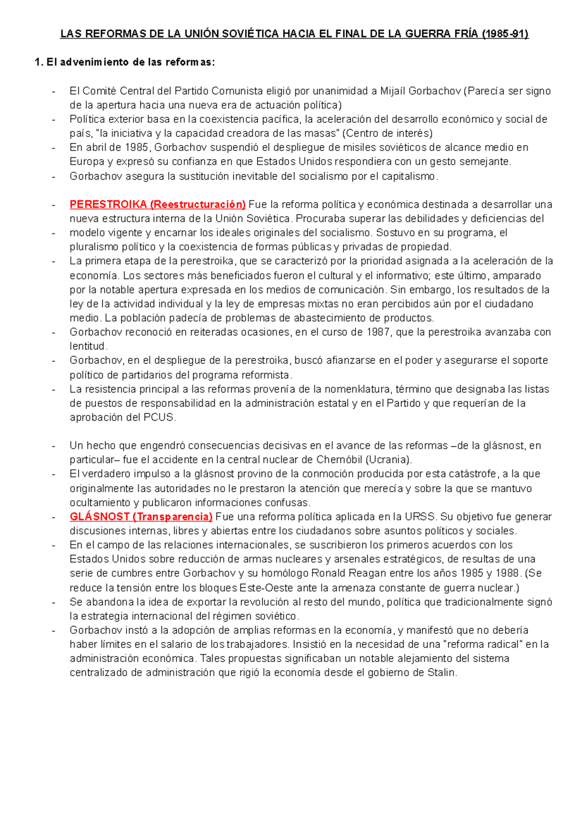 Documento sin título - LAS REFORMAS DE LA UNIÓN SOVIÉTICA HACIA EL ...