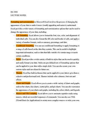 Structured Referencing - BA 1001 LECTURE NOTES Structured referencing ...