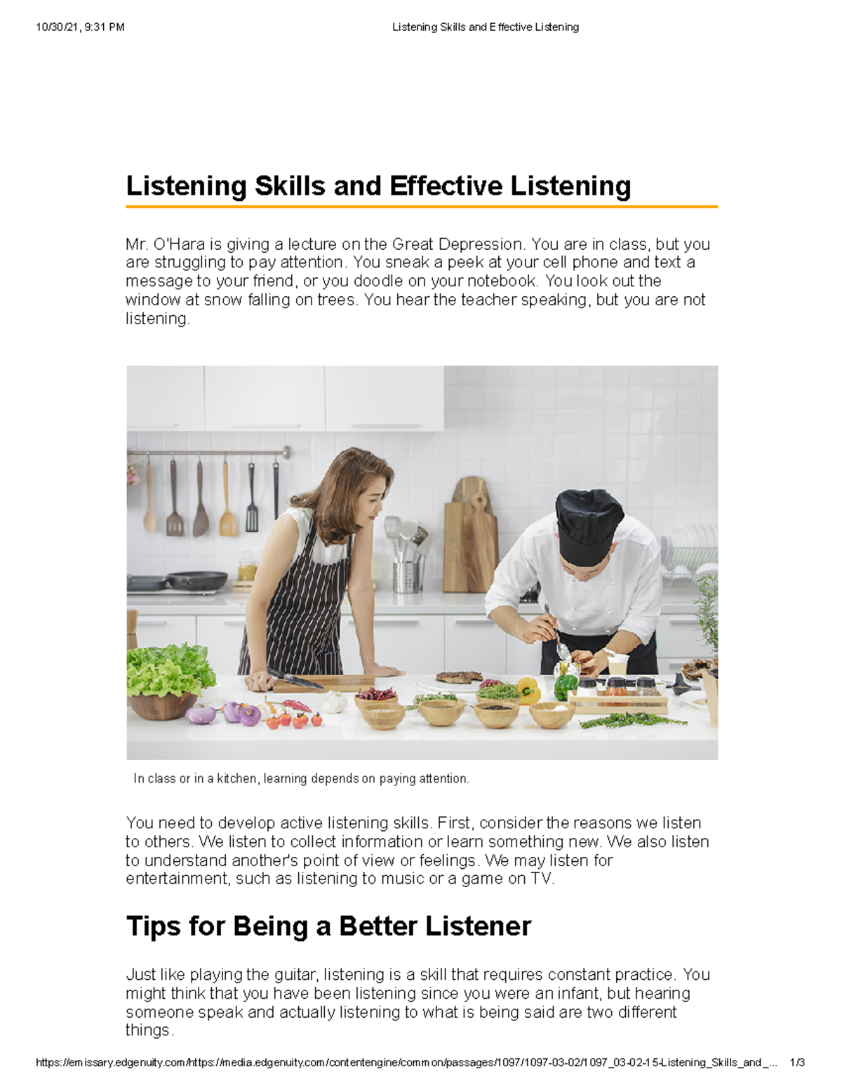 (Article) Listening Skills and Effective Listening - 10/30/21, 9:31 PM ...