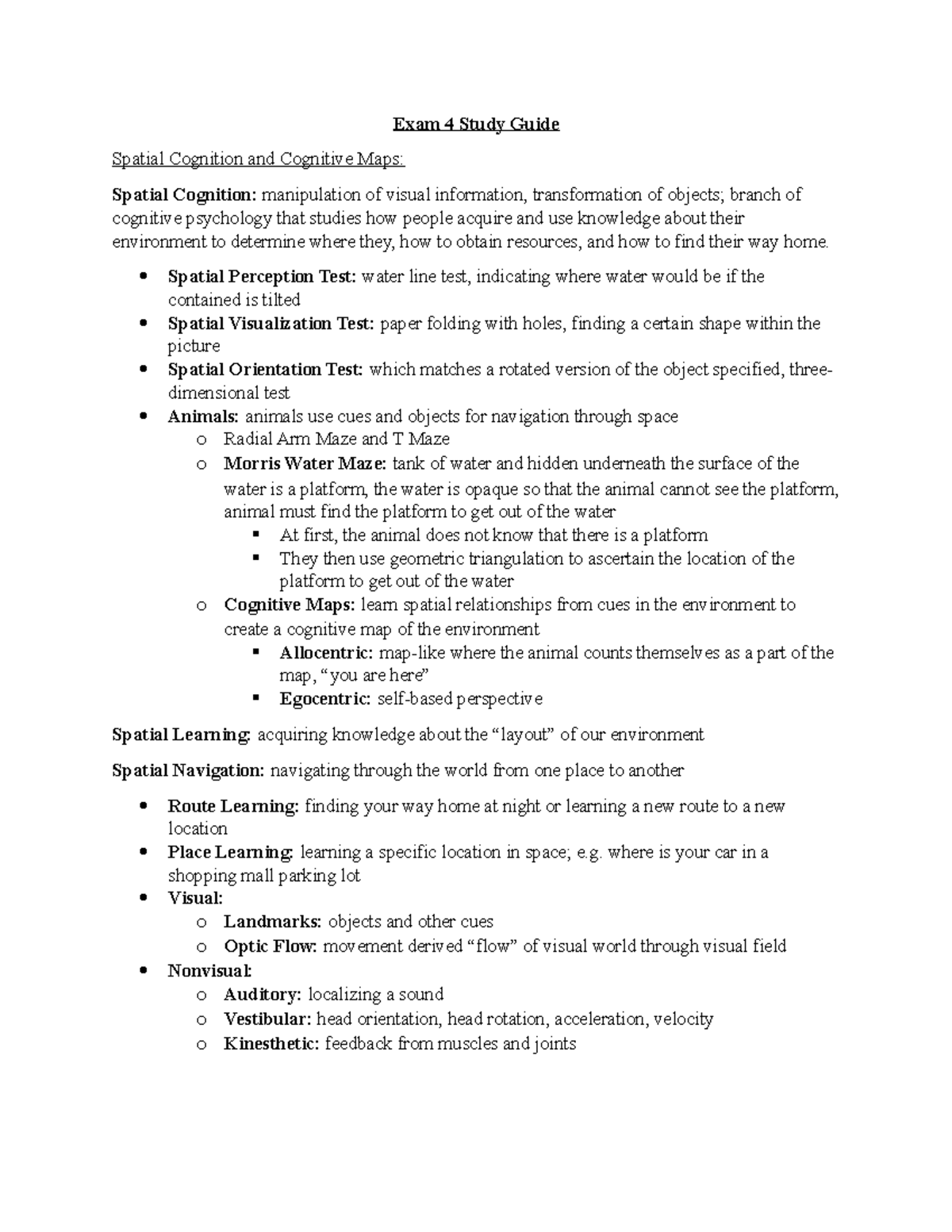 Exam 4 Study Guide - Exam 4 Content Summary - Exam 4 Study Guide ...
