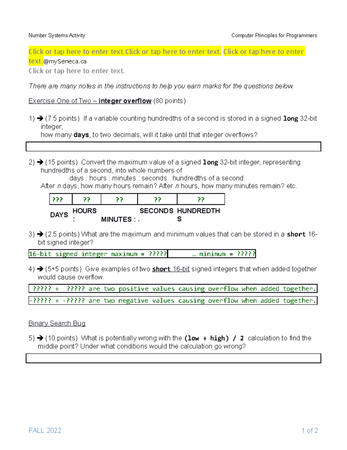 Cp4p Number Systems Activity Answers Number Systems Activity Computer Principles For 2907