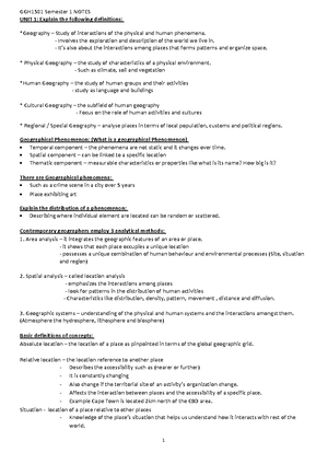 GGH2603 Learning Unit 1 v2 - Learning unit 1: Dealing with spatial ...