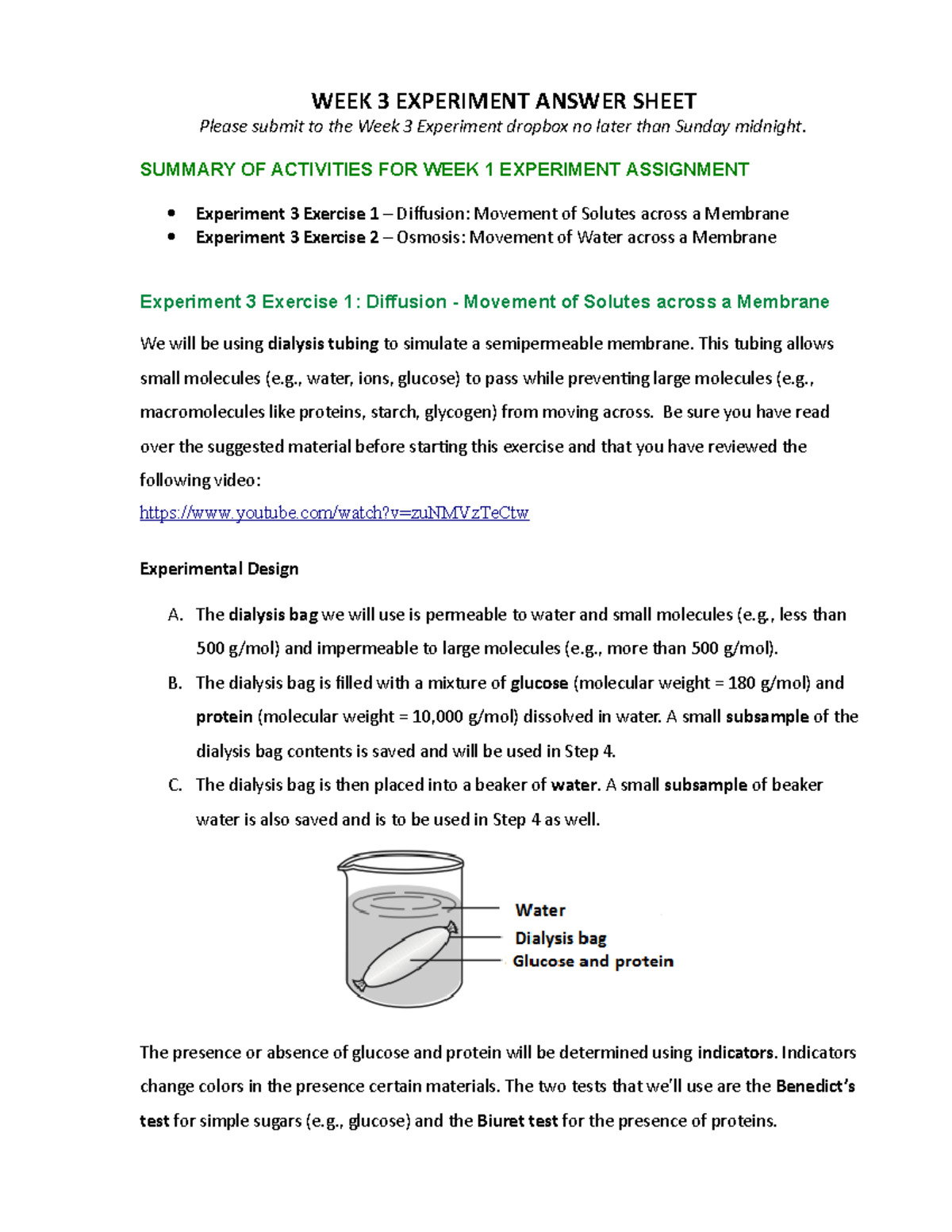 Week 3 Experiment Answer Sheet - WEEK 3 EXPERIMENT ANSWER SHEET Please ...