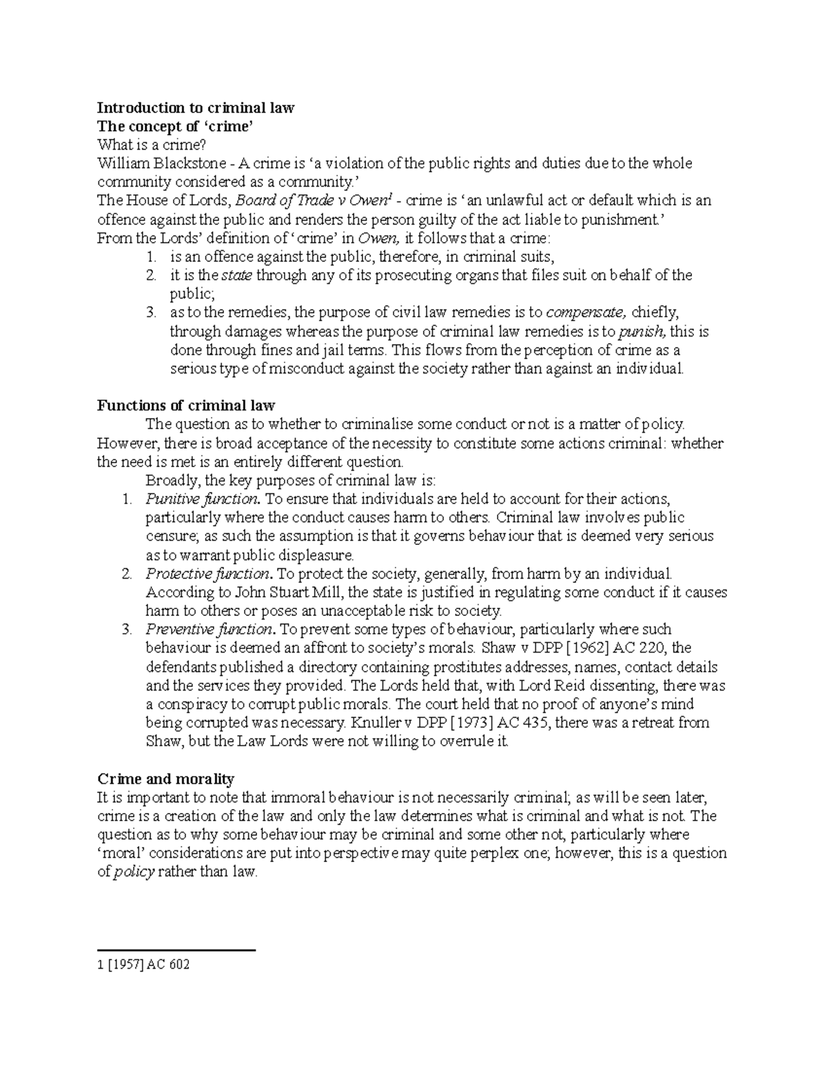 LSC2107-Principles of Criminal Liability-Lecture Guideline Notes ...