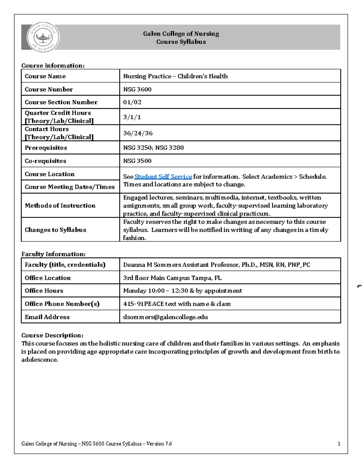Syllabus - 1-8-24 - Galen College of Nursing Course Syllabus Course ...
