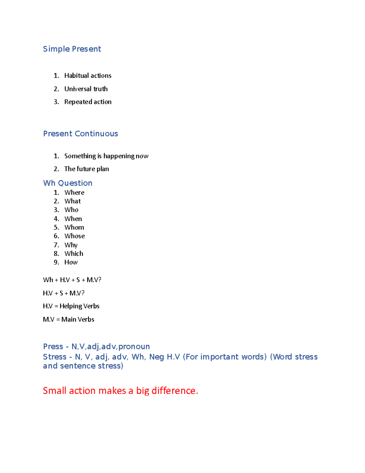 Simple Present - qweqwqw - Simple Present Habitual actions Universal ...