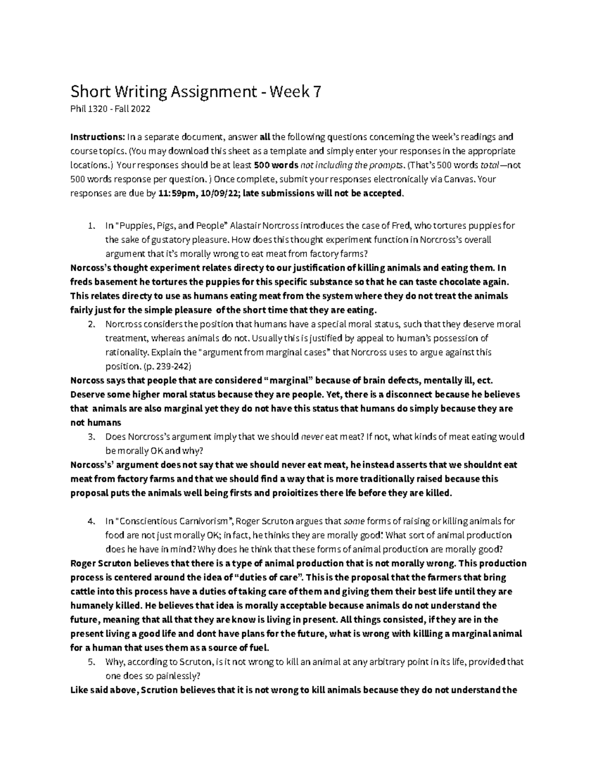 Short Writing Assignment Week 7 - Short Writing Assignment - Week 7 ...