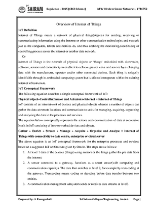 Module 2 internet of things - MODULE 2 Architecture and Design ...