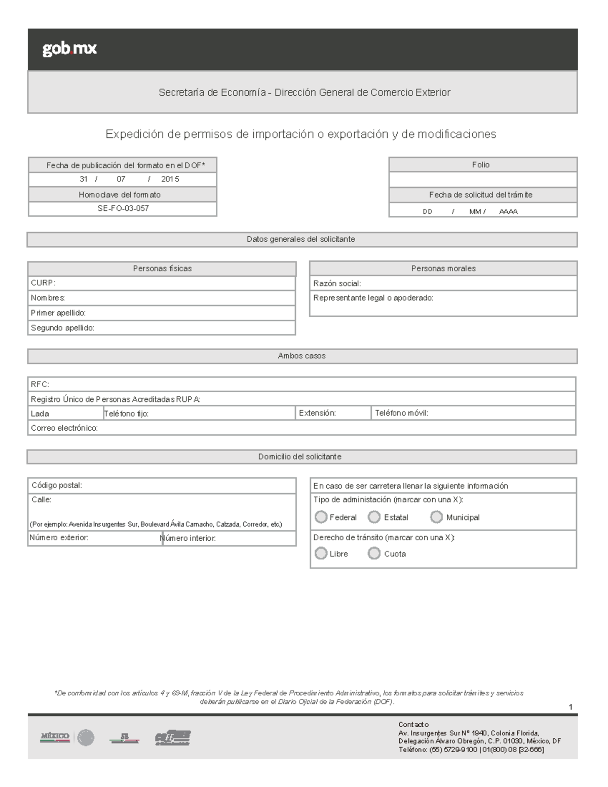 Solicitud DE Exportacion SE12 - Expedición de permisos de importación o exportación y de - Studocu