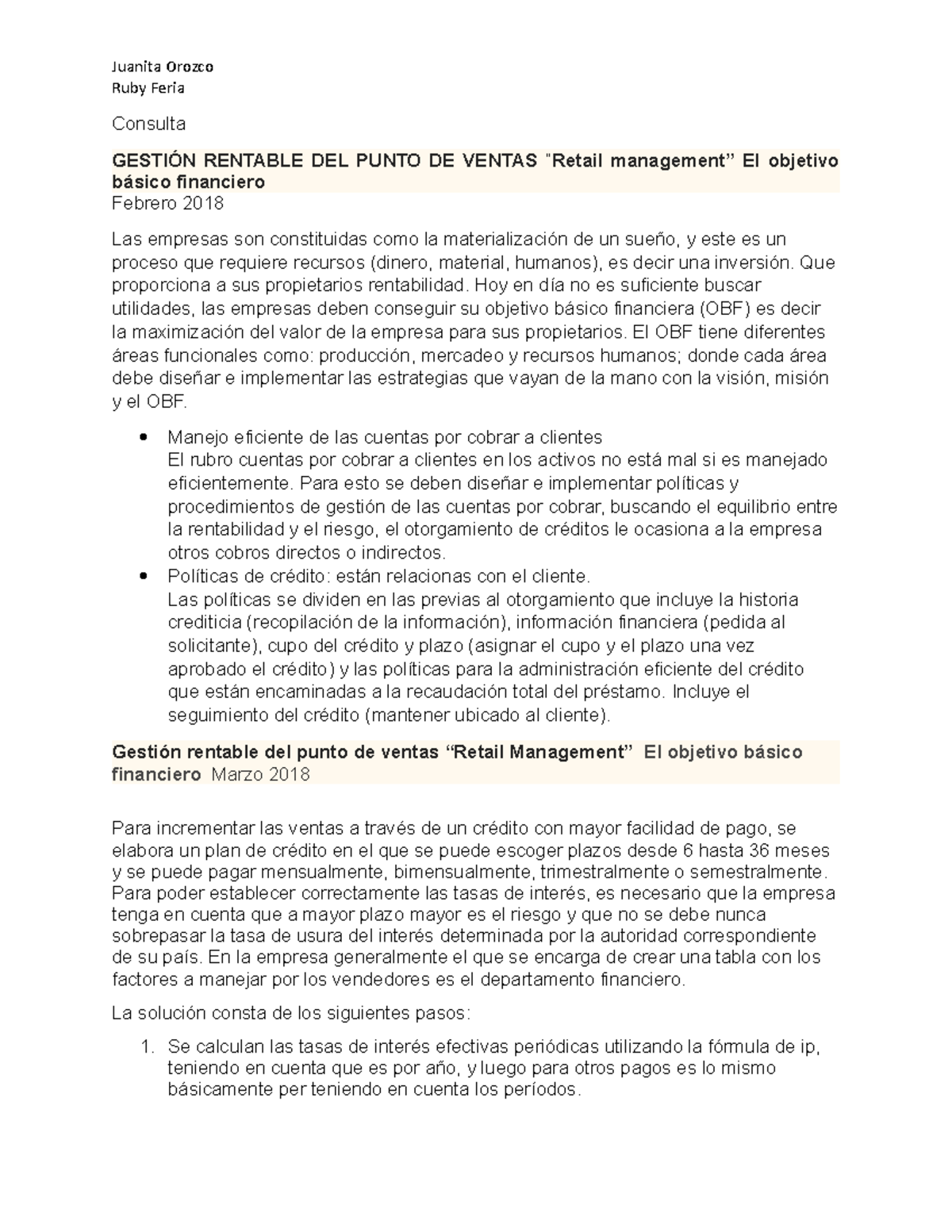 Consulta 2 Juanita orozco y Ruby feria - Juanita Orozco Ruby Feria ...