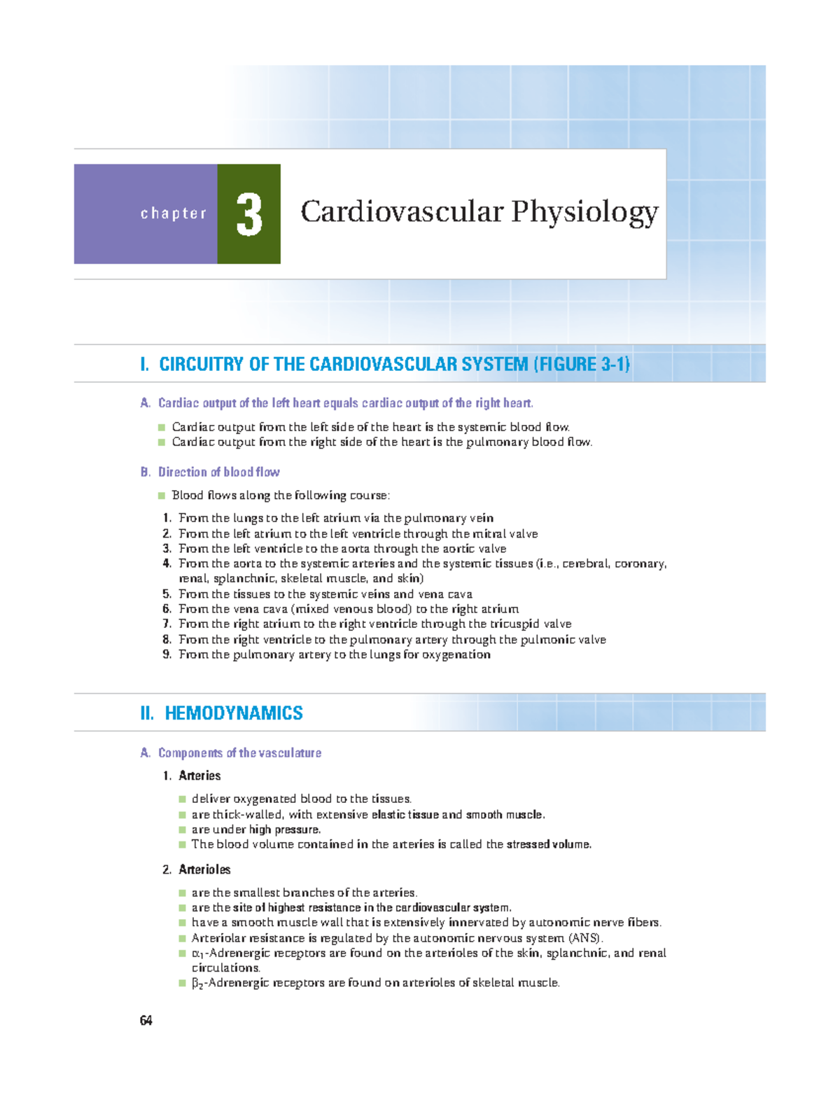Cardiovascular Physiology 2021 - chapter Cardiovascular Physiology I ...