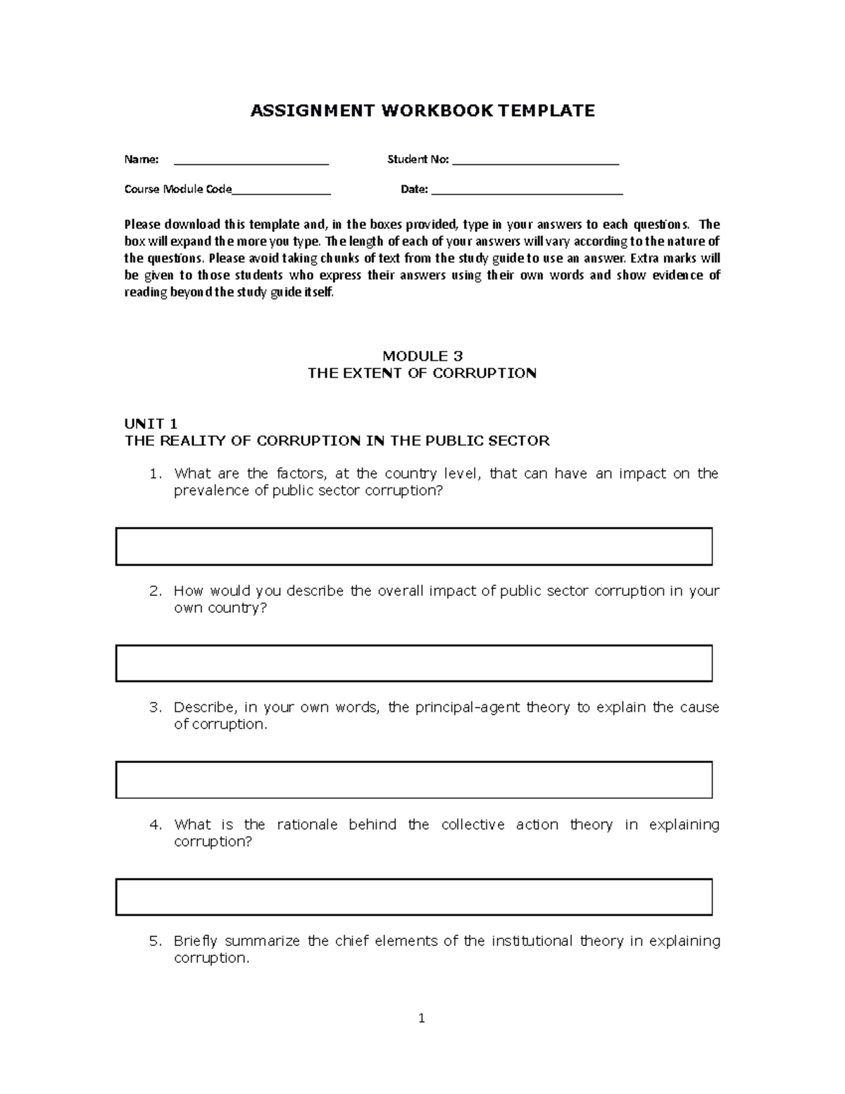 Module 3 Workbook - ETHICS, SOCIETY & ORGANIZATIONS - ASSIGNMENT ...