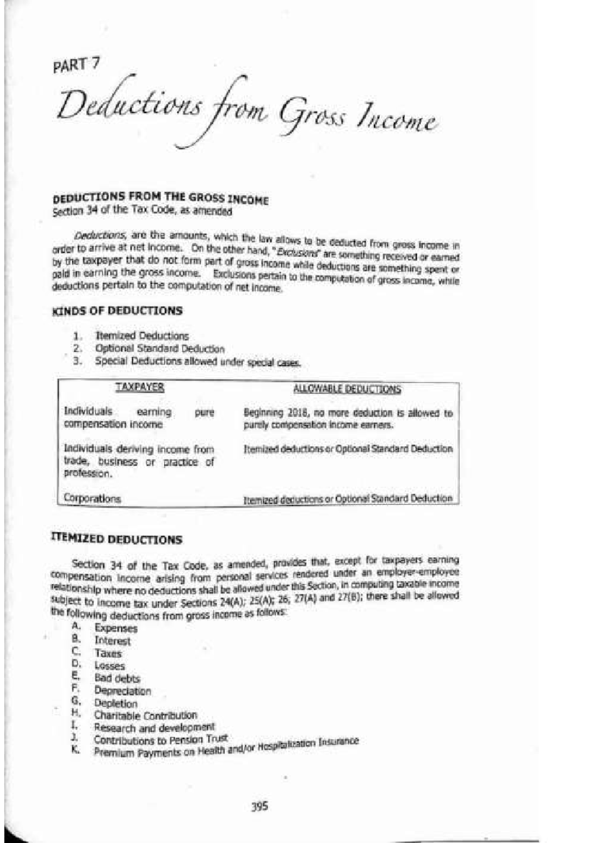 Deductions merged - ... - Accountancy, Business, and Management - Studocu