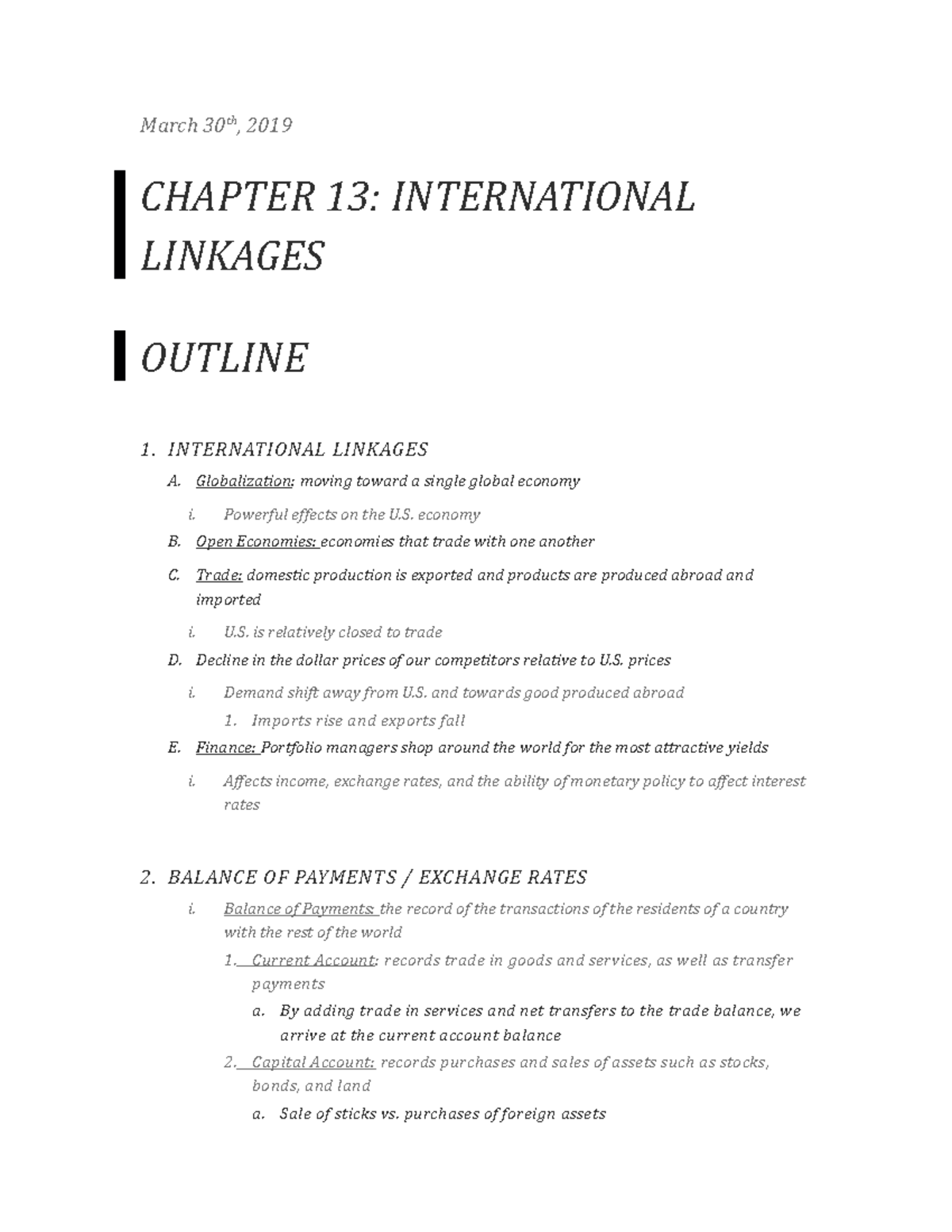 Macro Theory Chapter 13 Outline and Textbook Questions - March 30th ...