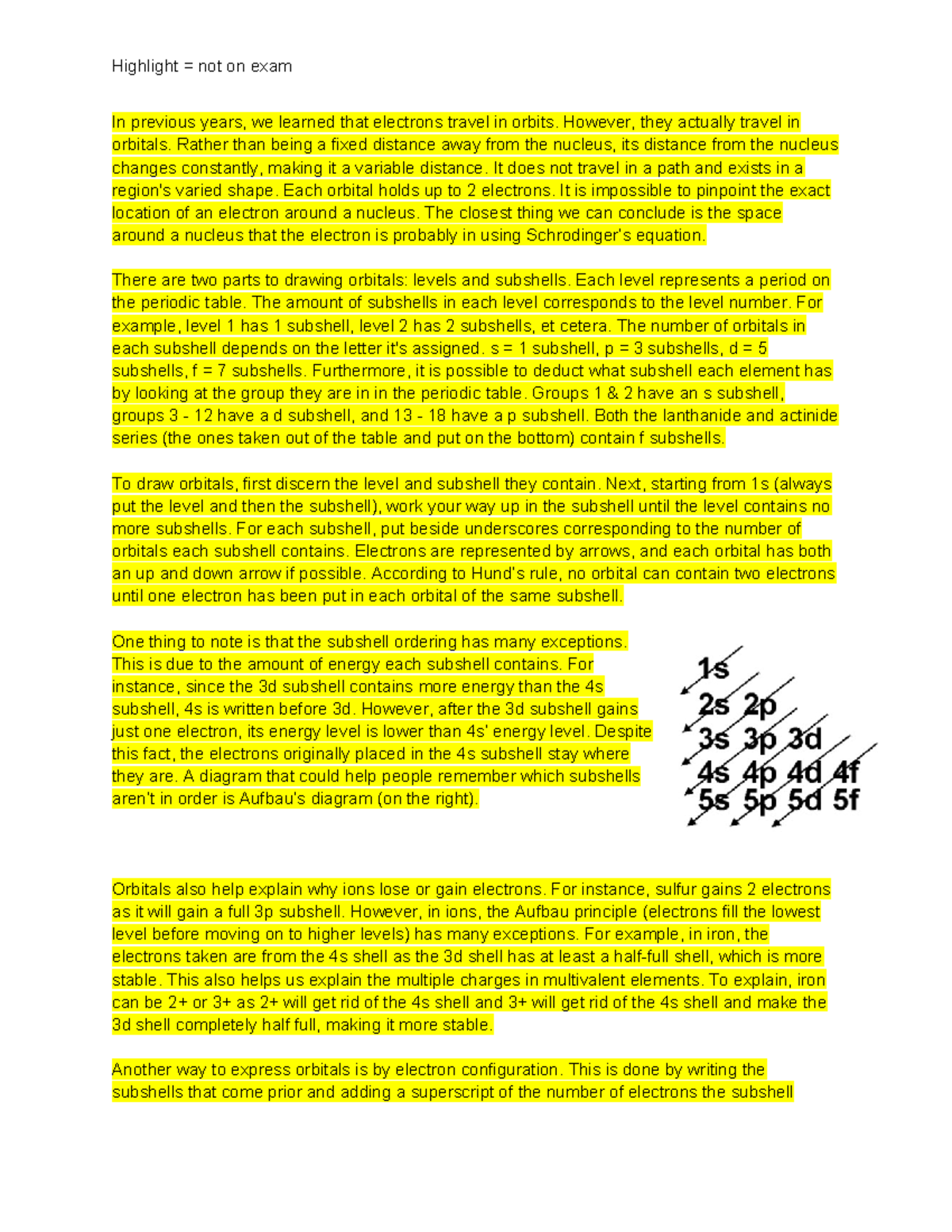 Chem notes Unit 1 - Highlight = not on exam In previous years, we ...