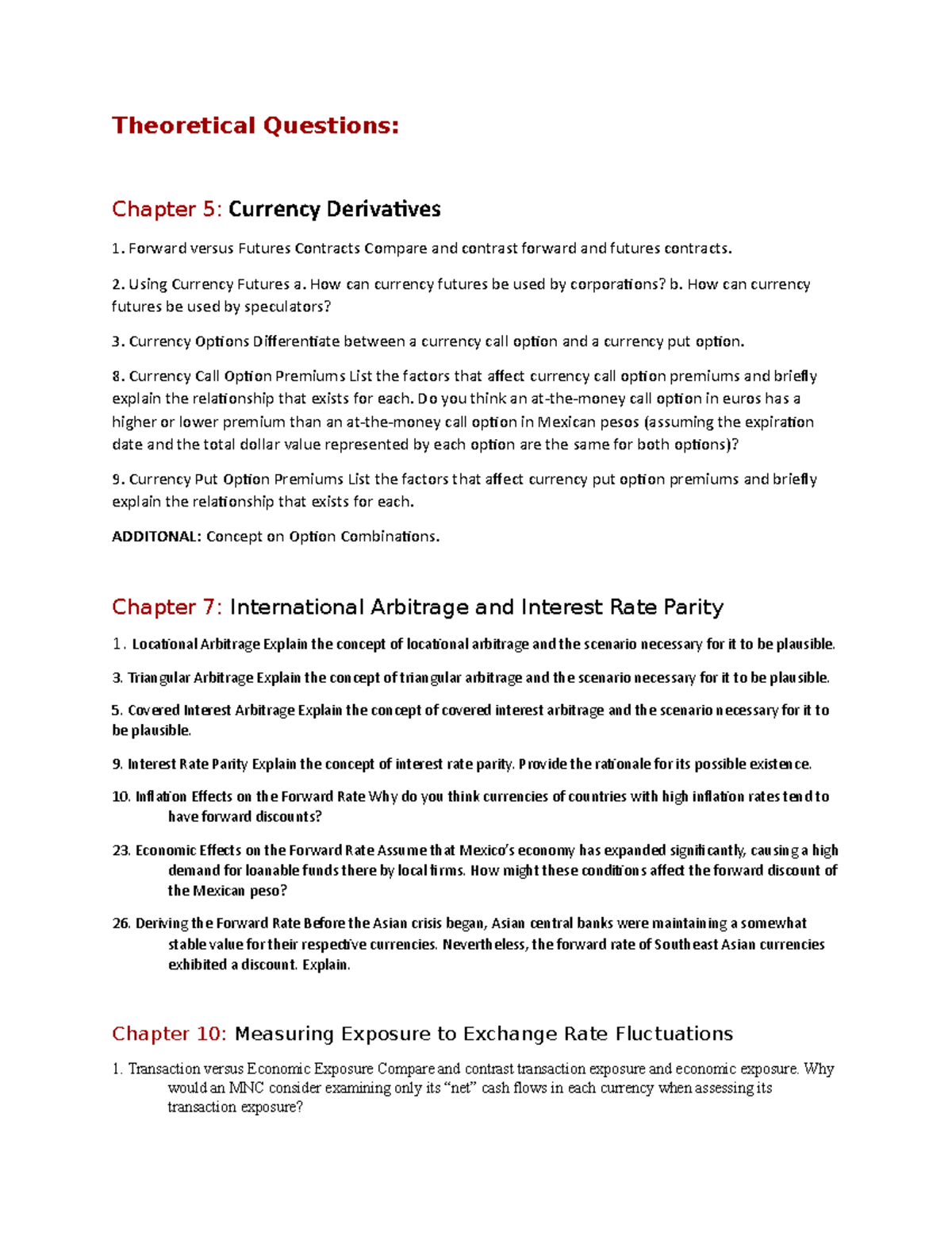 Question Compilation IFM Final Phase - Theoretical Questions: Chapter 5 ...