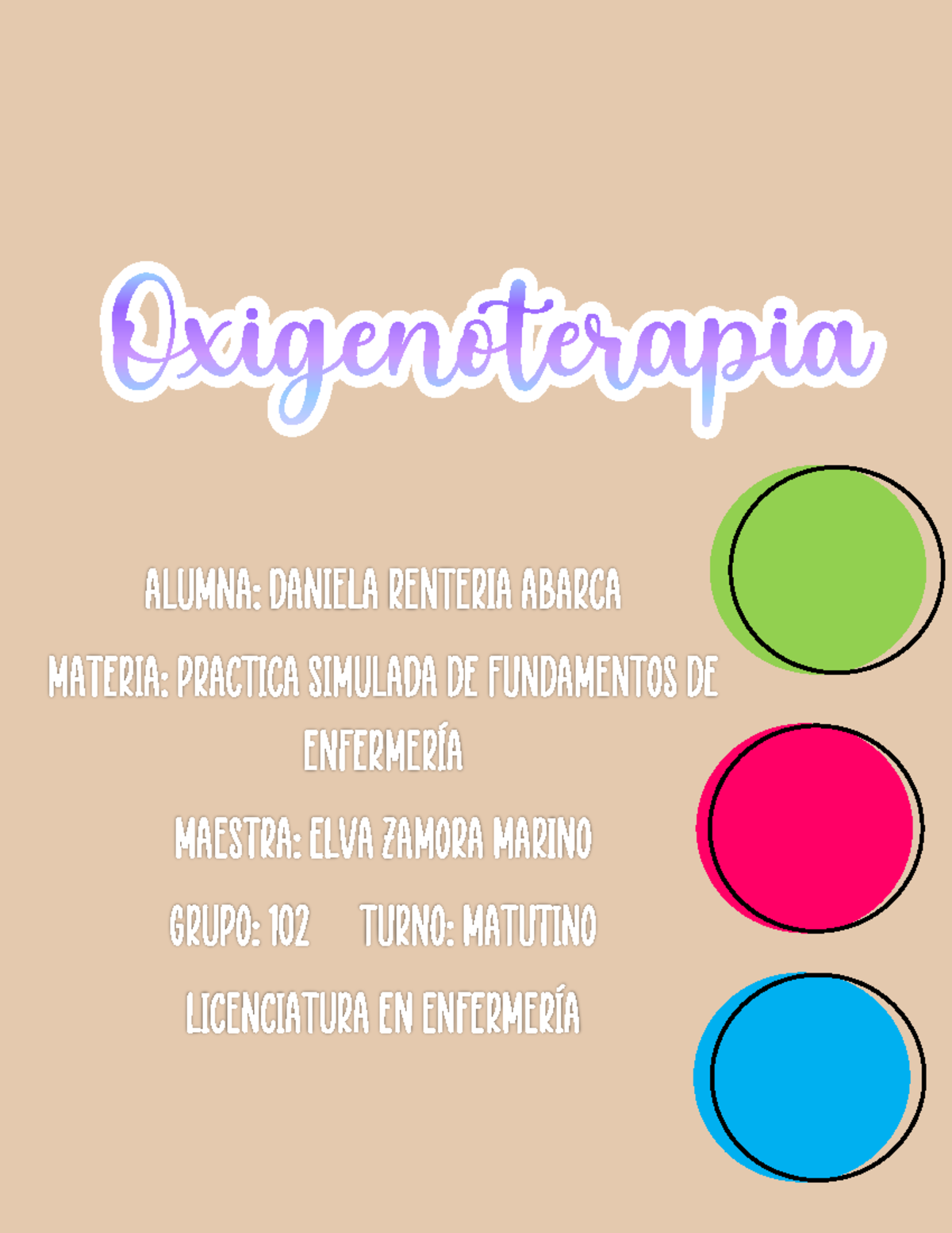 12.Oxigenoterapia 102 Lic - Propedeutica en enfermeria - Studocu