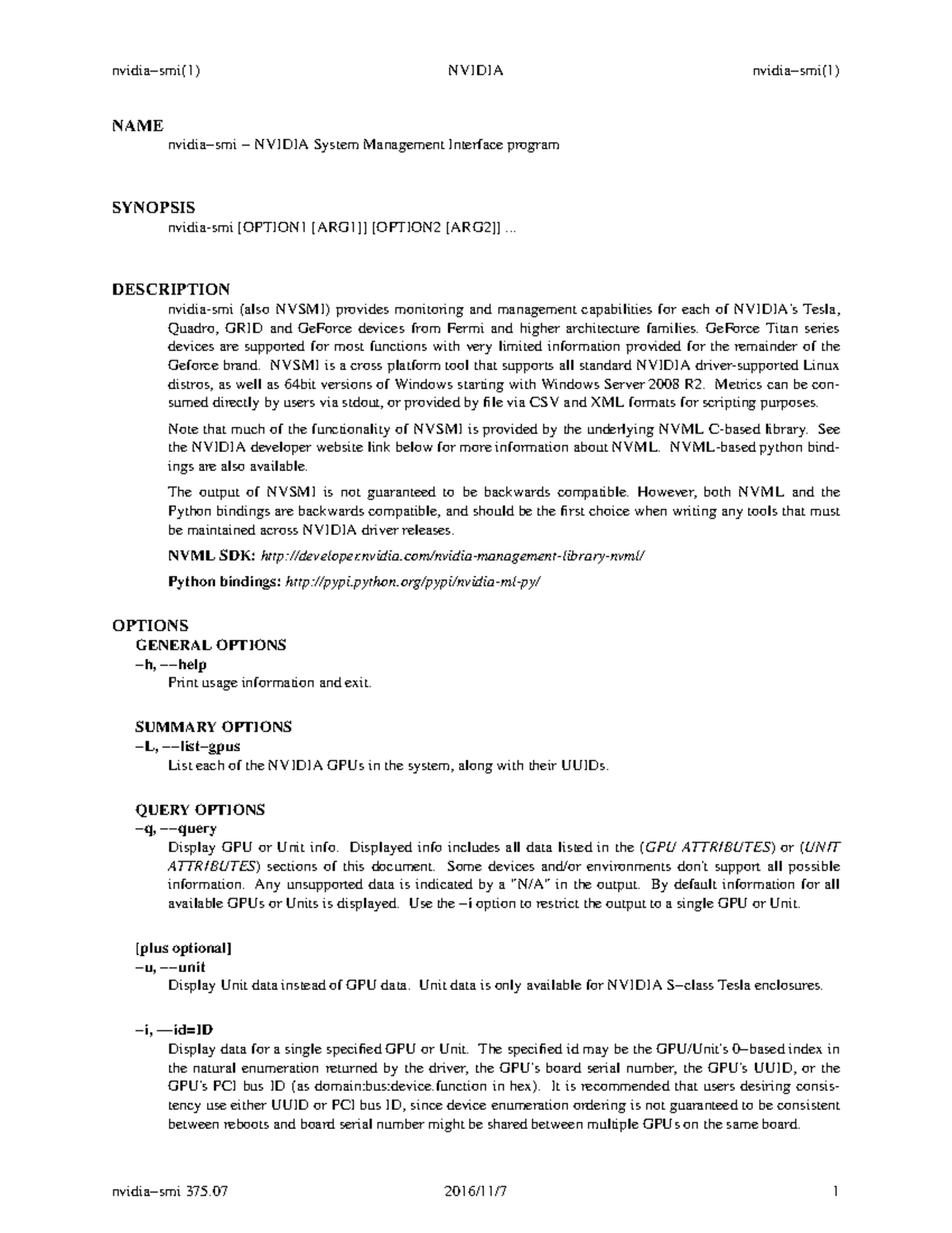 Nvidia-smi Nvidia-smi Nvidia-smi - NAME nvidia−smi − NVIDIA System ...