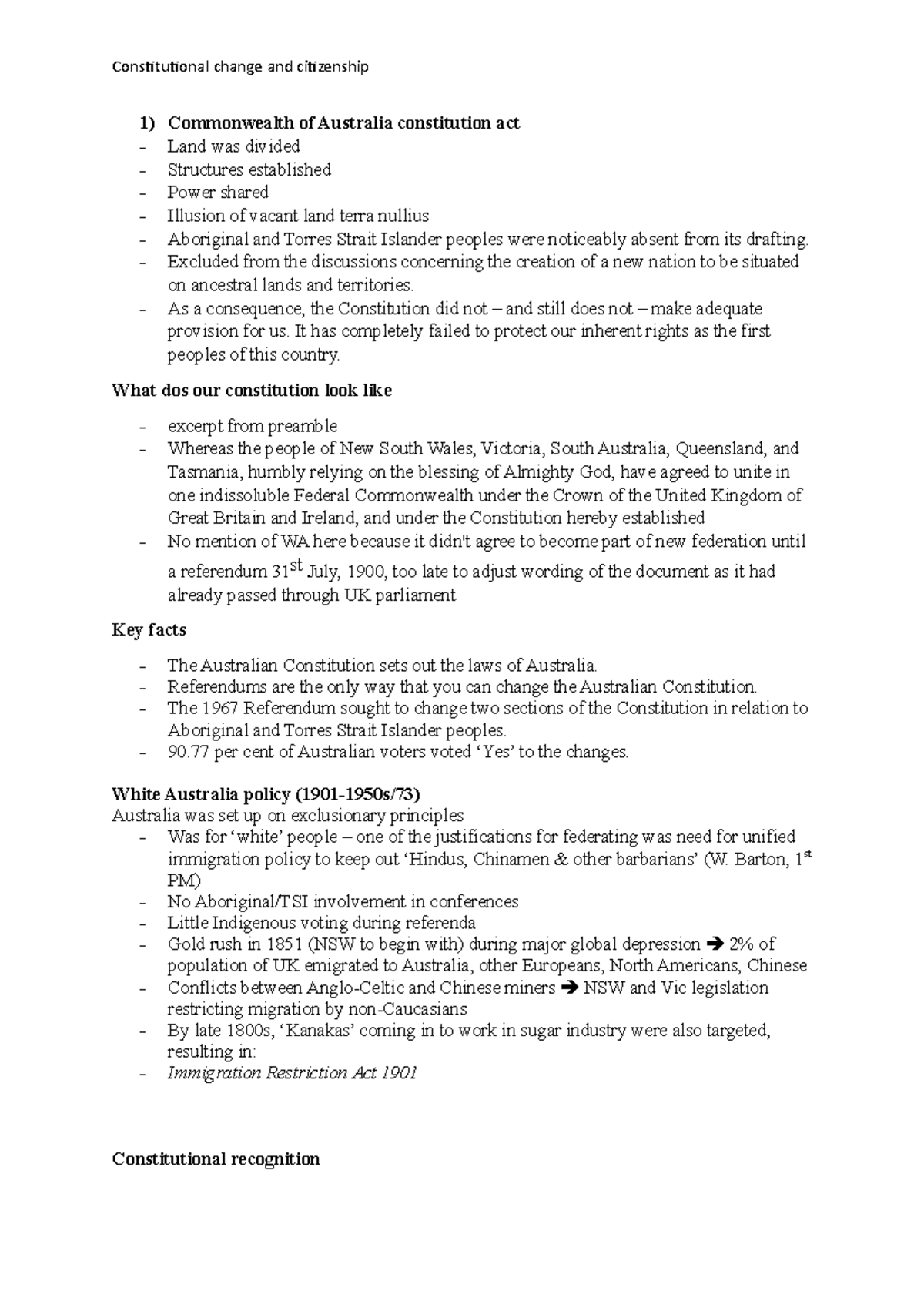 Commonwealth of Australia constitution act jfjfyj - 1) Commonwealth of ...