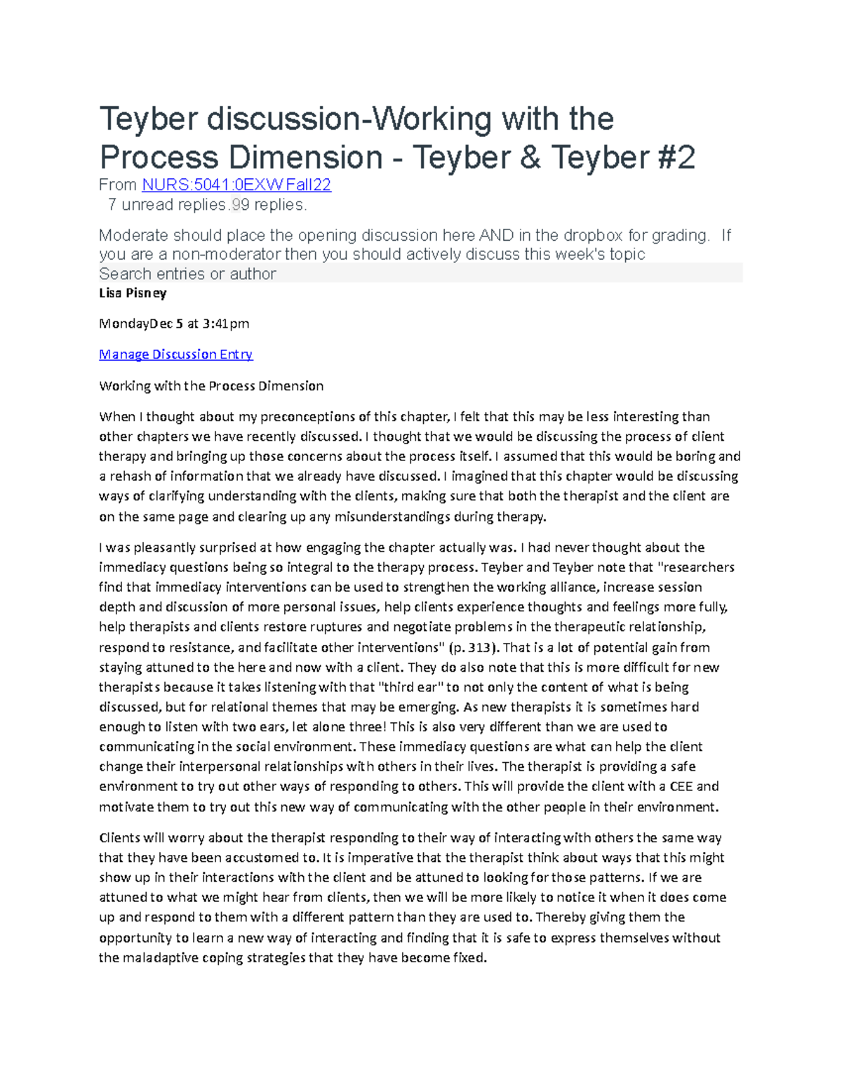 Teyber discussion Working with the Process Dimension - Teyber ...