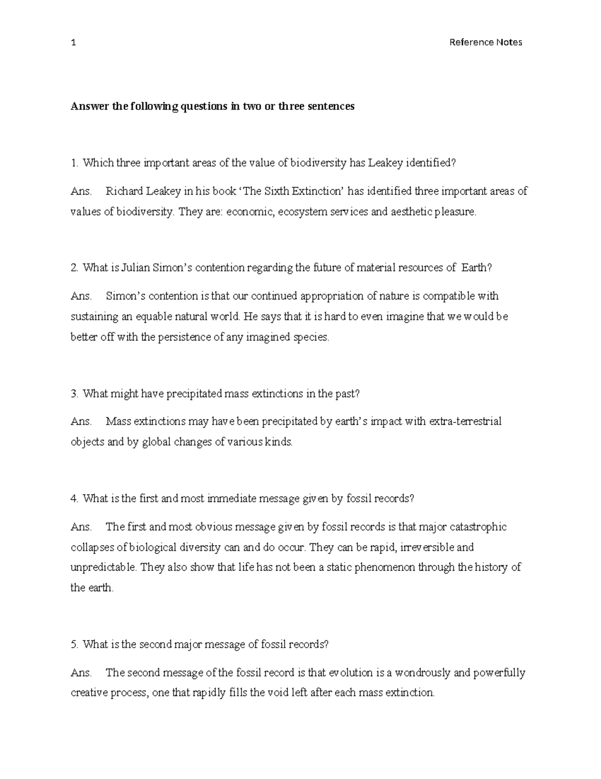 Textual Questions- Does it Matter - Answer the following questions in ...