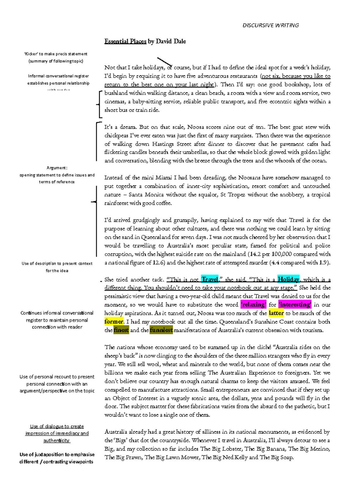 Annotated Discursive - Download AS WORD - DISCURSIVE WRITING Essential ...