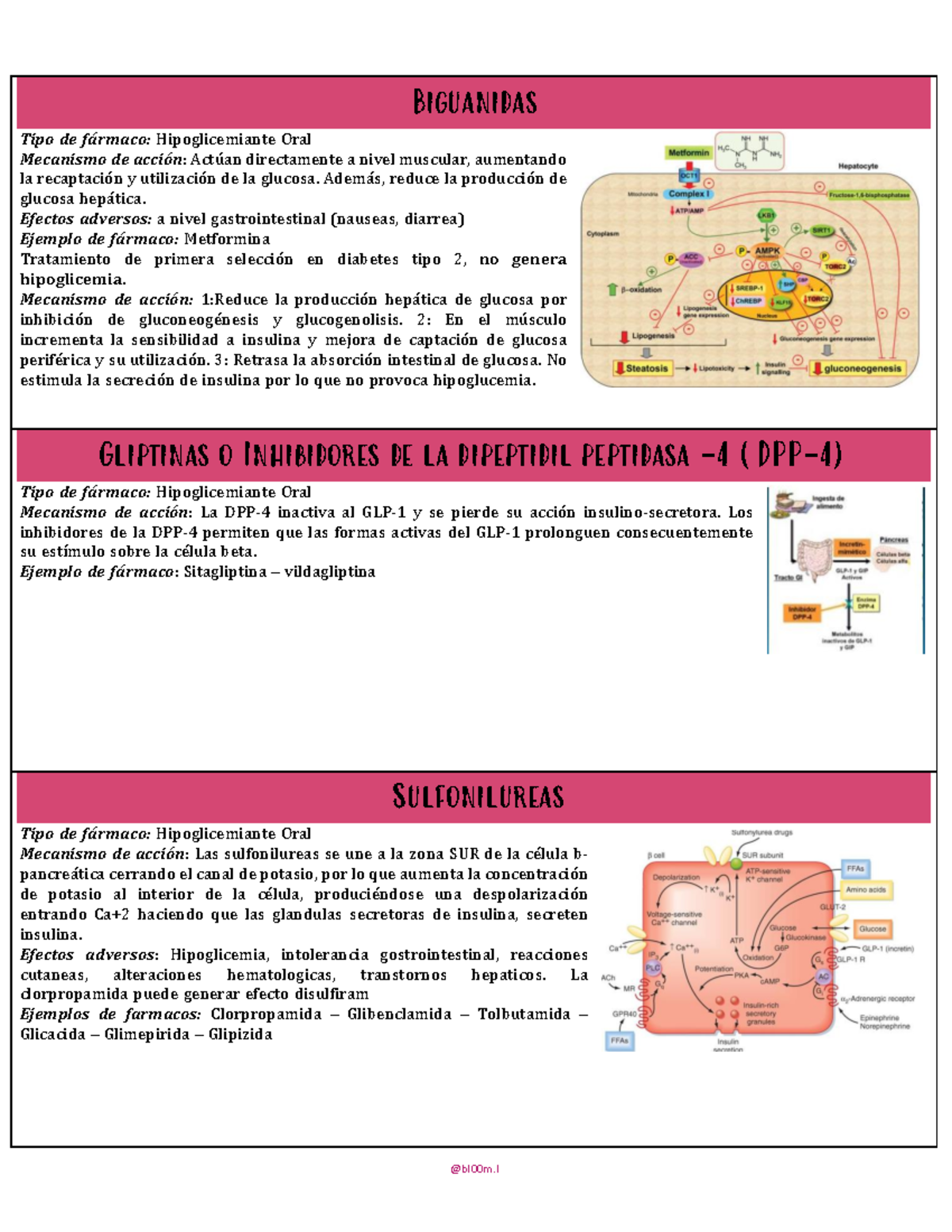 Fashcard farmacologia - Biguanidas Tipo de fármaco: Hipoglicemiante ...