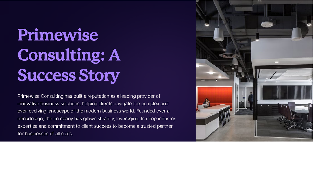 Anubrajmall KMC Primewise - Primewise Consulting: A Success Story Primewise Consulting has built ...