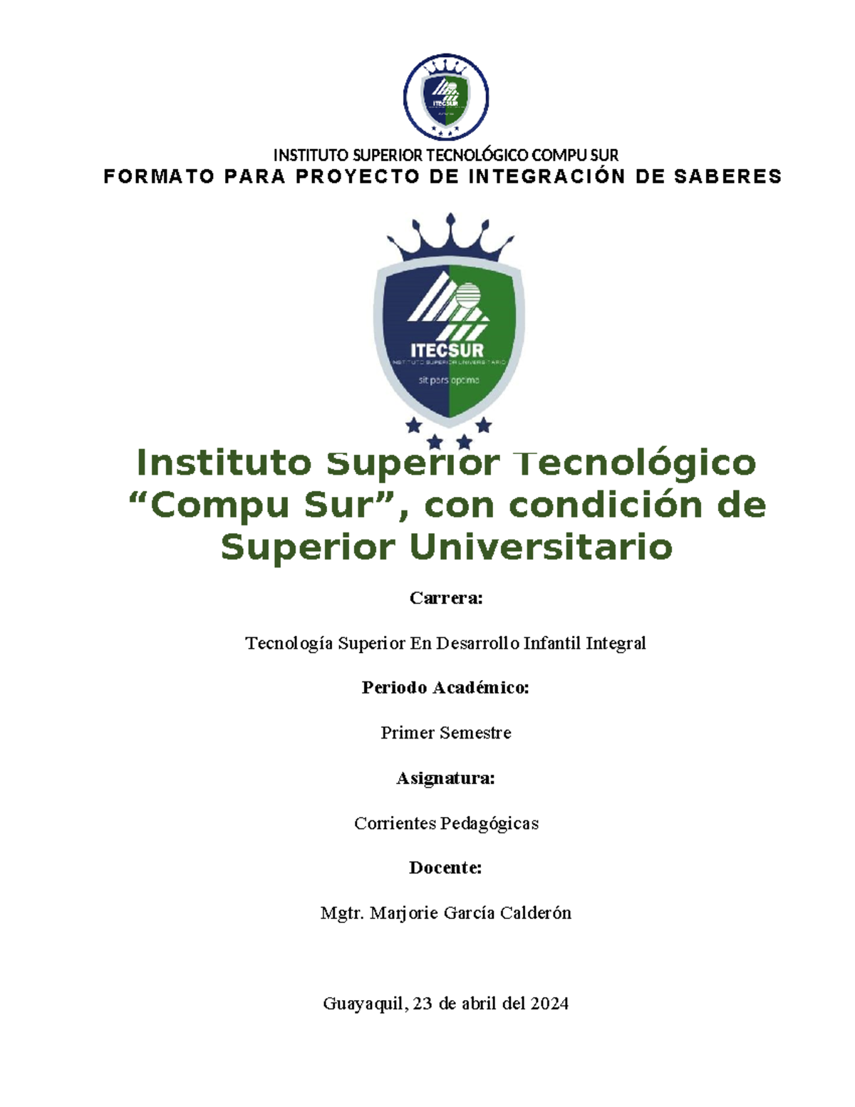 Refinal- Grupo.1... Proyecto Integrador (1) - F O R M AT O P A R A P R ...