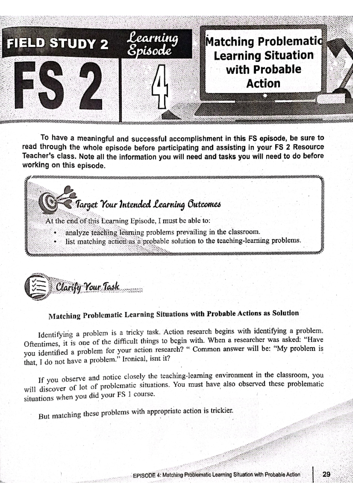 Fs 2 Learning Episode 4 - Beed - General - Studocu