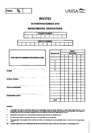 INV3702 Assignment 2 S2 - INV3702 ASSIGNMENT 02 Work through lessons 1 to 7; then answer the ...