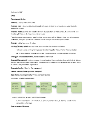 Chapter 16 Management - Chapter 16 Controlling for Effective ...