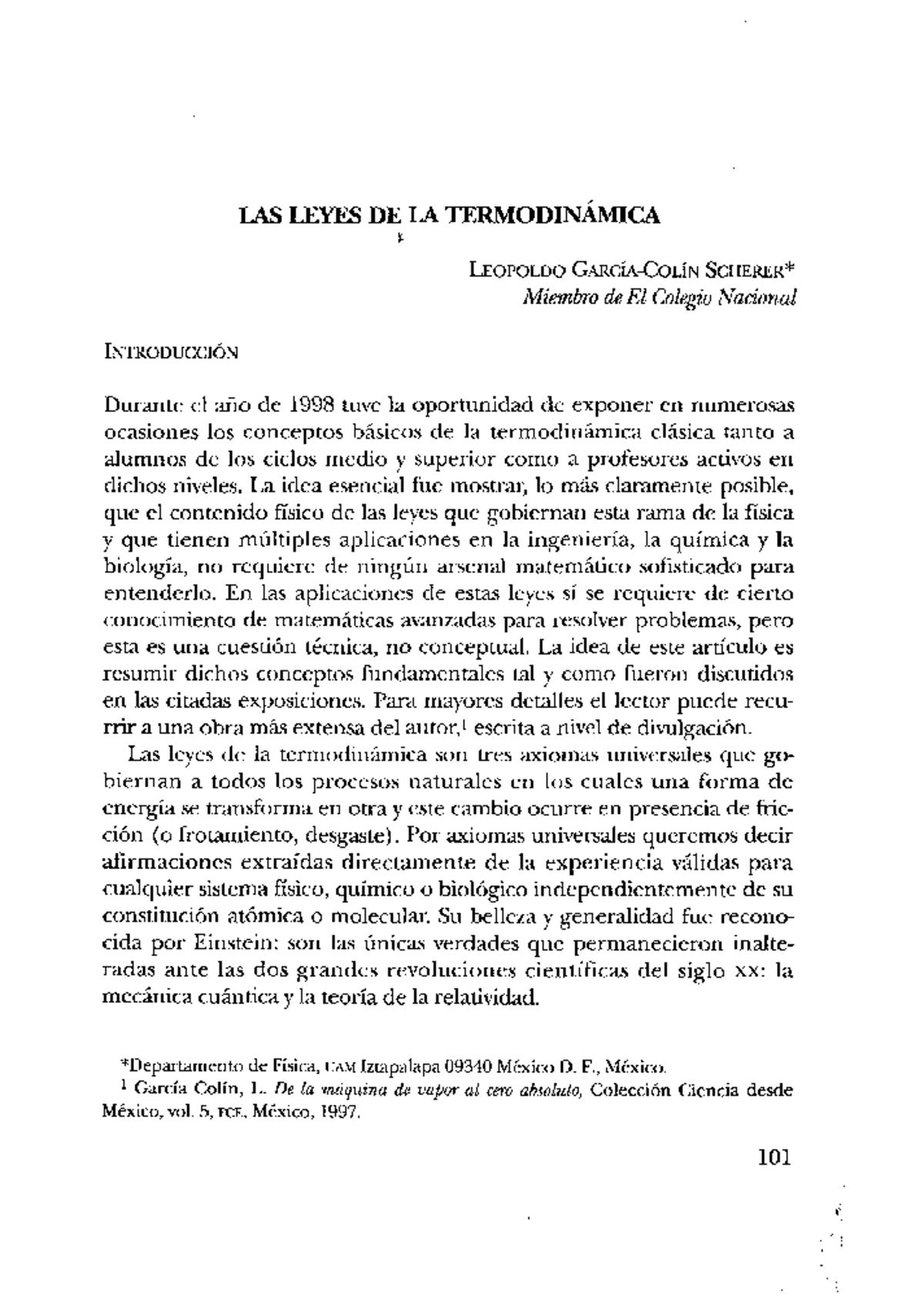 LAS Leyes DE LA Termodinamica - LAS LEYES DE LA TERMODINÁMICA LEOPOLDO ...