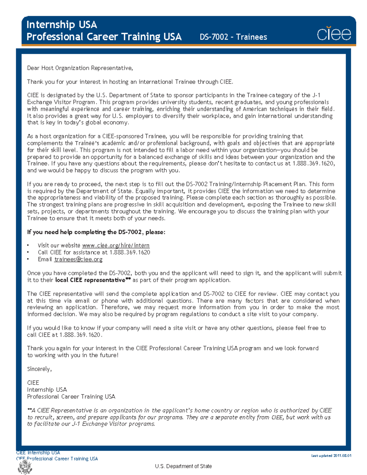 PCT DS7002Package 2011 - Internship USA Professional Career Training ...