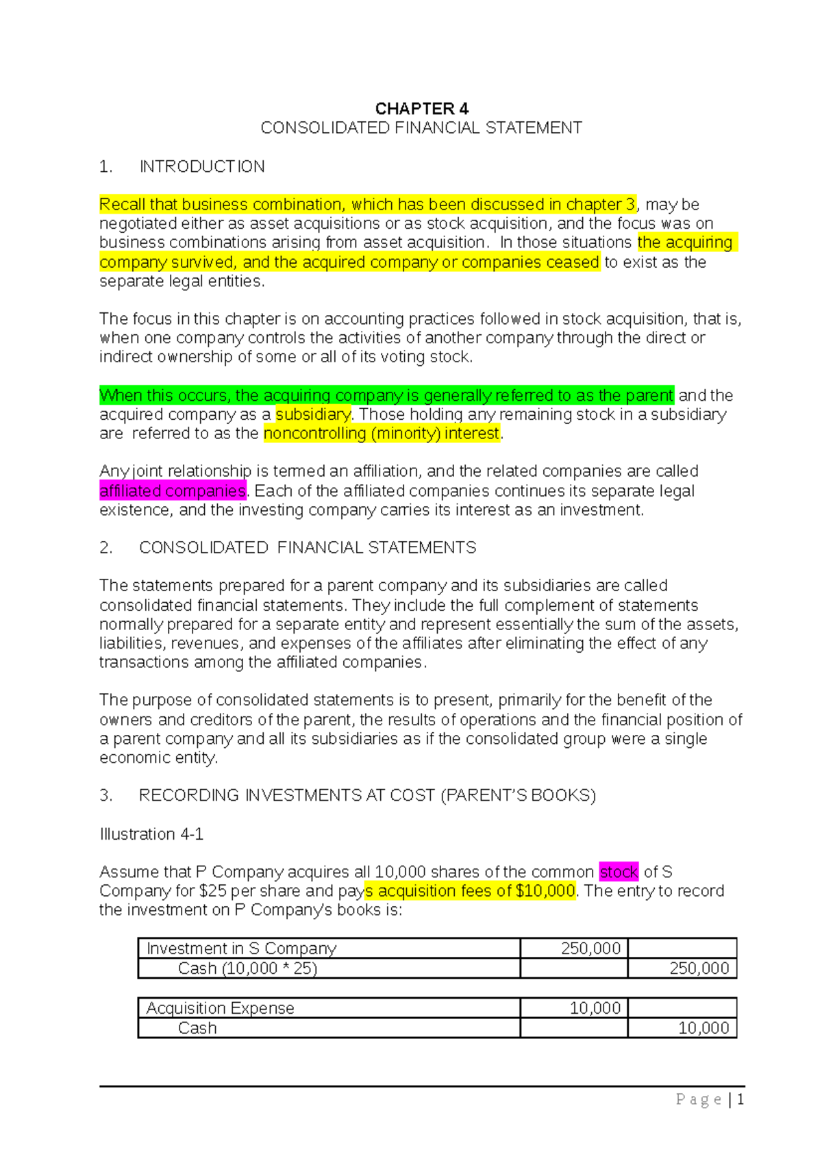 4 Chapter 4 Consolidated Financial Statement - CHAPTER 4 CONSOLIDATED FINANCIAL STATEMENT 1 ...