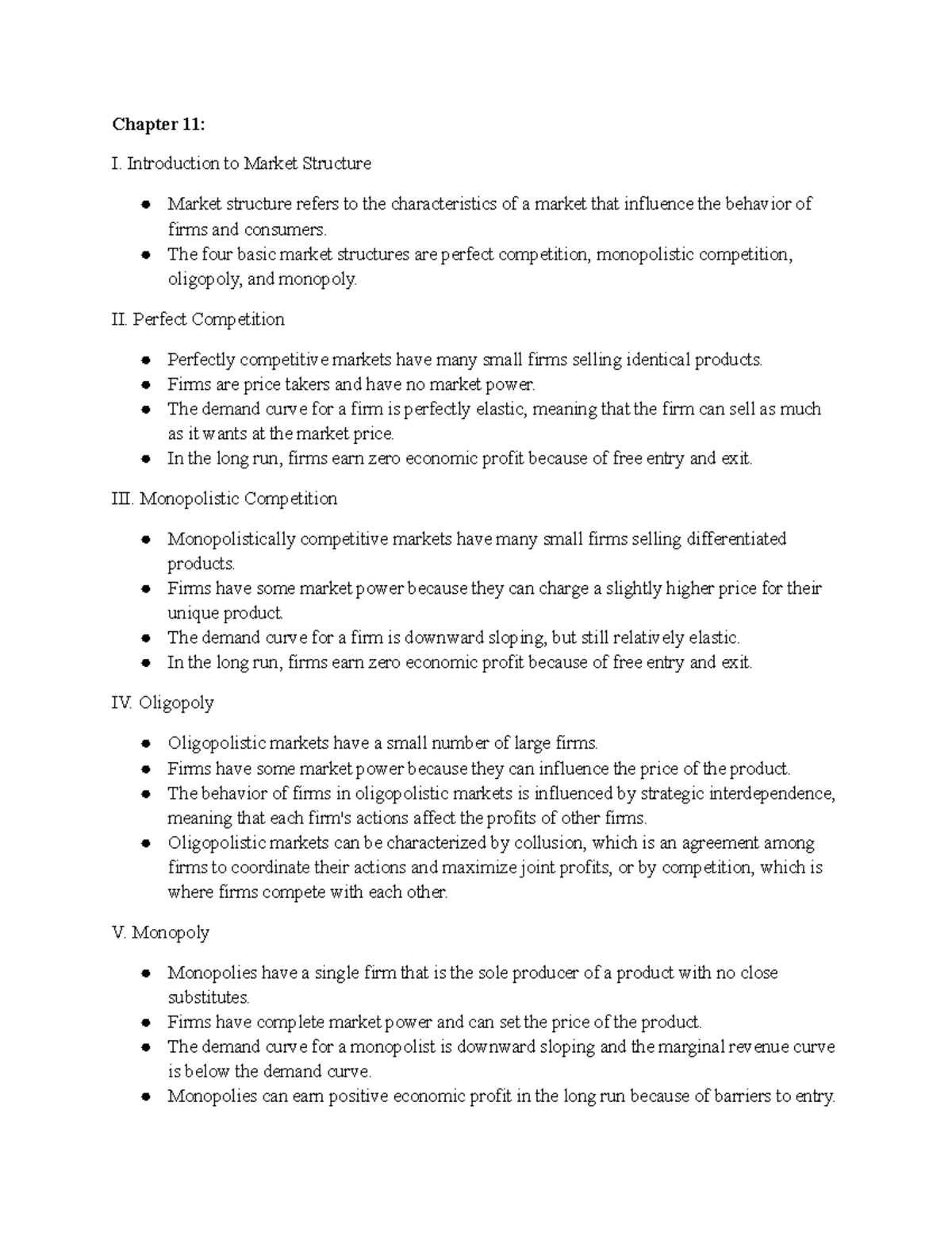 ECON 402 Chapter 11 - ECON 402 Notes for Ch 11 - Chapter 11: I ...