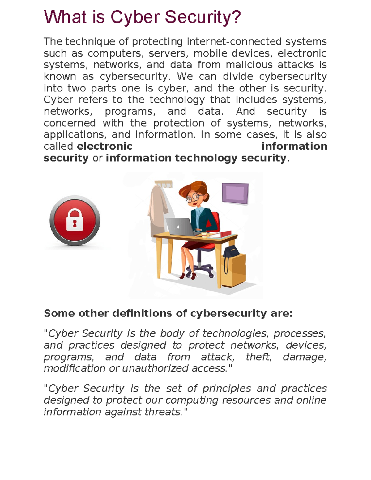 What is Cyber Security - What is Cyber Security? The technique of ...