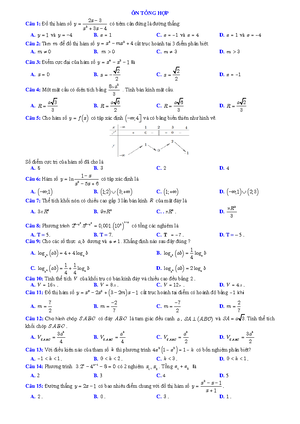 100 DE THI THI THU (MON TOAN) - HƯỚNG ĐẾN KỲ THI TỐT NGHIỆP THPT QUỐC GIA NĂM HỌC 2020- 100 ĐỀ ...