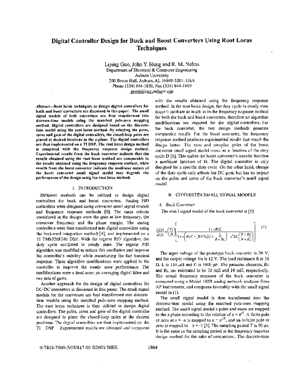 Digital controller design for buck and boost converters using ro - Digital Controller Design for ...